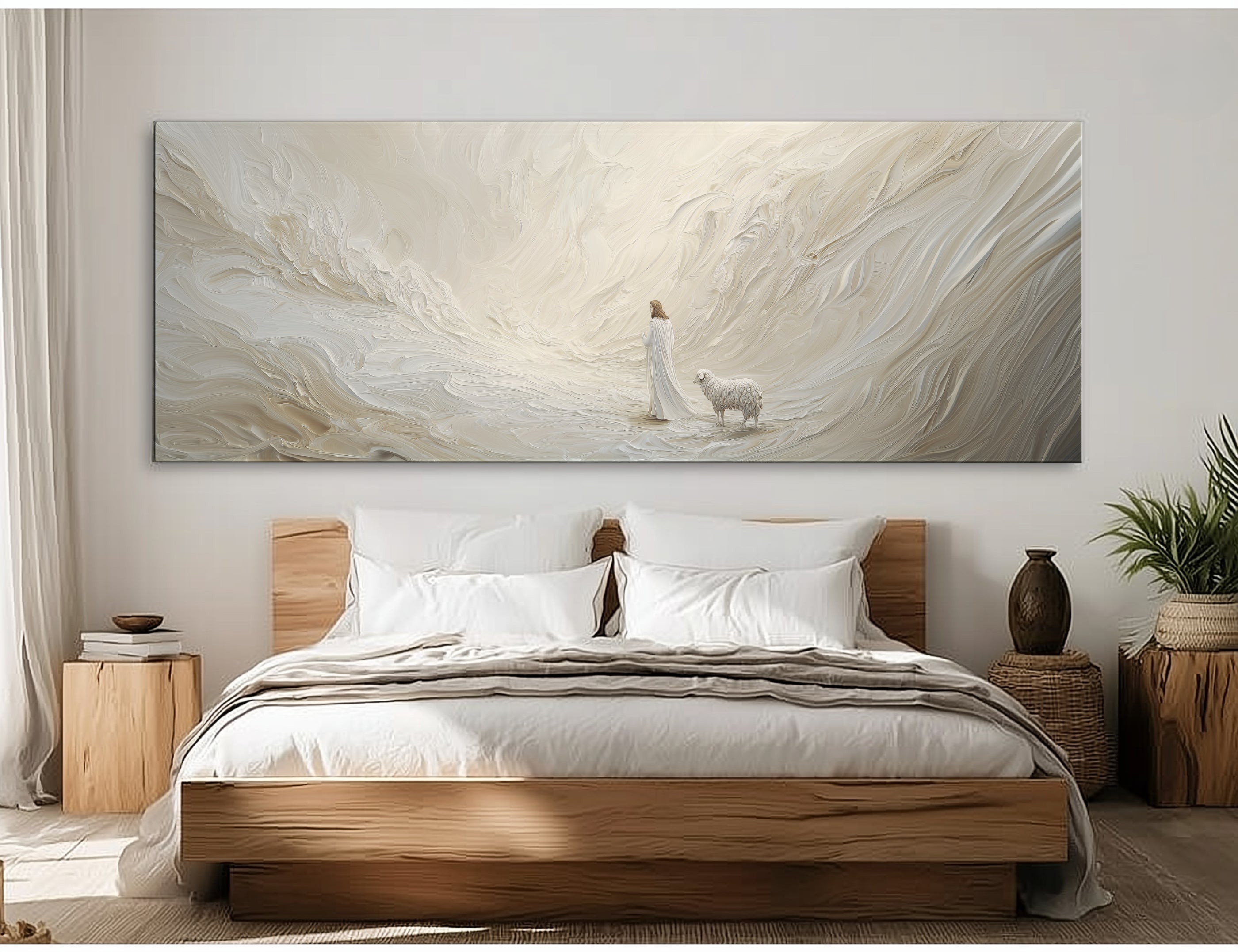 Parable of the Lost Sheep - Stretched Canvas - Christian Modern Artwork ...